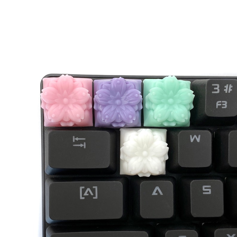 Cherry Blossom Flower Artisan Sakura Keycap Cherry MX Mechanical Gaming ...