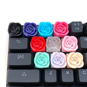 Rose Flower Artisan Keycap Cherry MX Mechanical Gaming Keyboards - Etsy