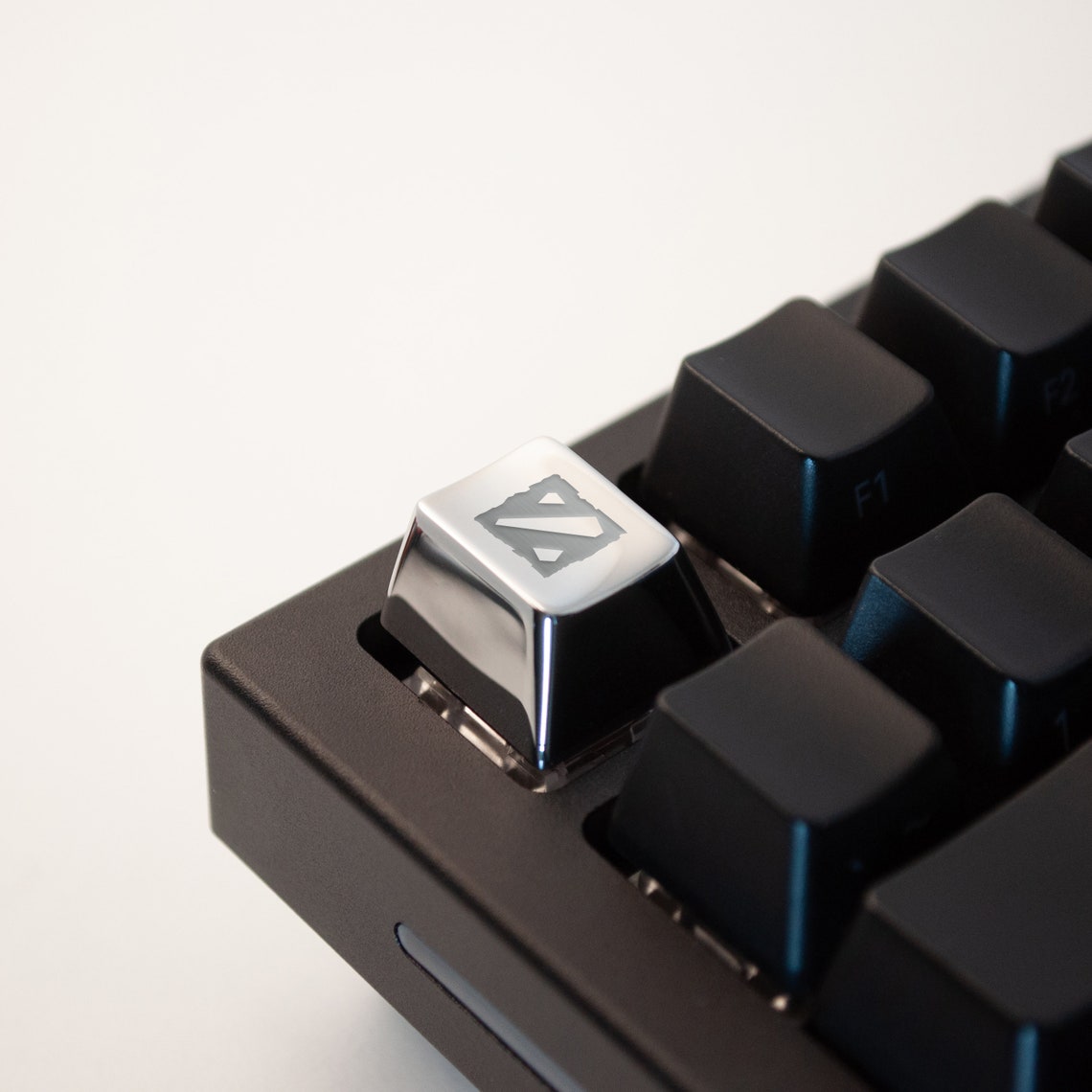 Dota 2 Engraved Solid Steel Artisan Gold Silver Metal Keycap Cherry MX ...