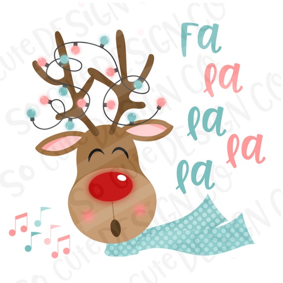 Christmas Reindeer Clipart Christmas Png File for | Etsy