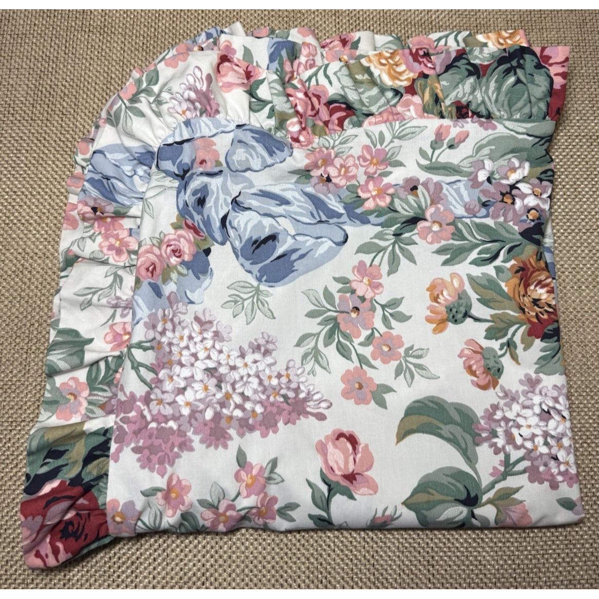 Ralph Lauren Allison Sham Set EURO Floral Ruffle Pair Roses 2 ...