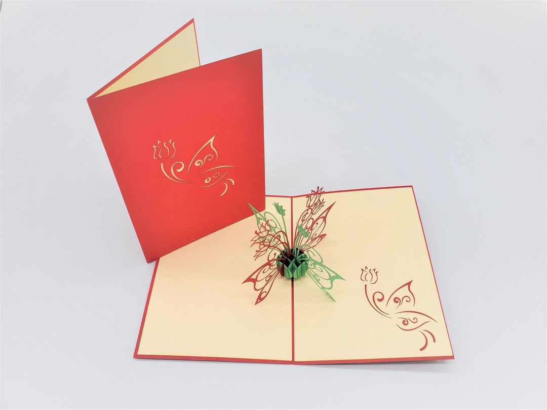 Flower Pop up Card - Thank You Card - Happy Mother Day Card - Birthday ...