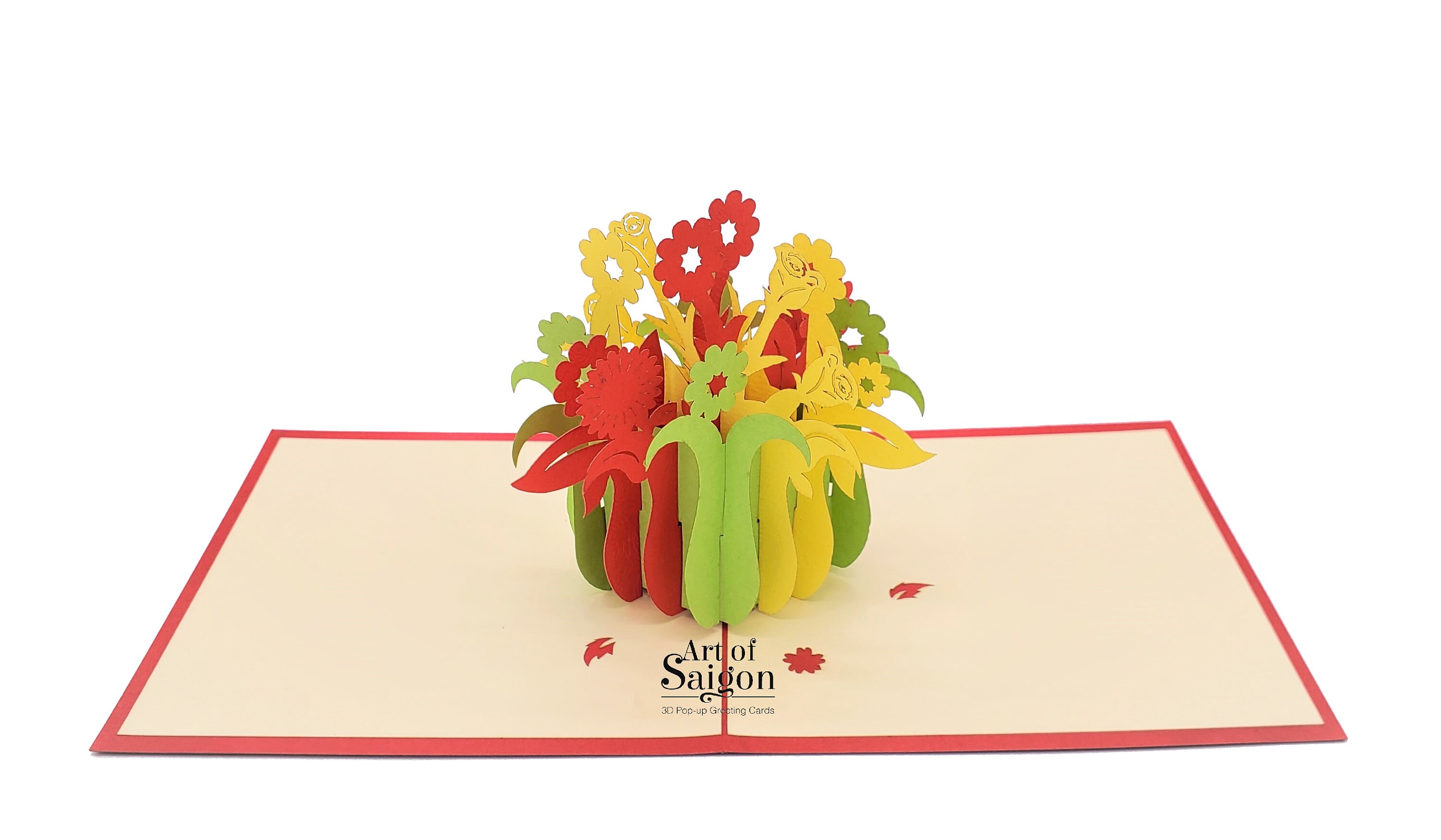 Colorful Flower Bouquet Pop up Card Happy Mother Day Card - Etsy