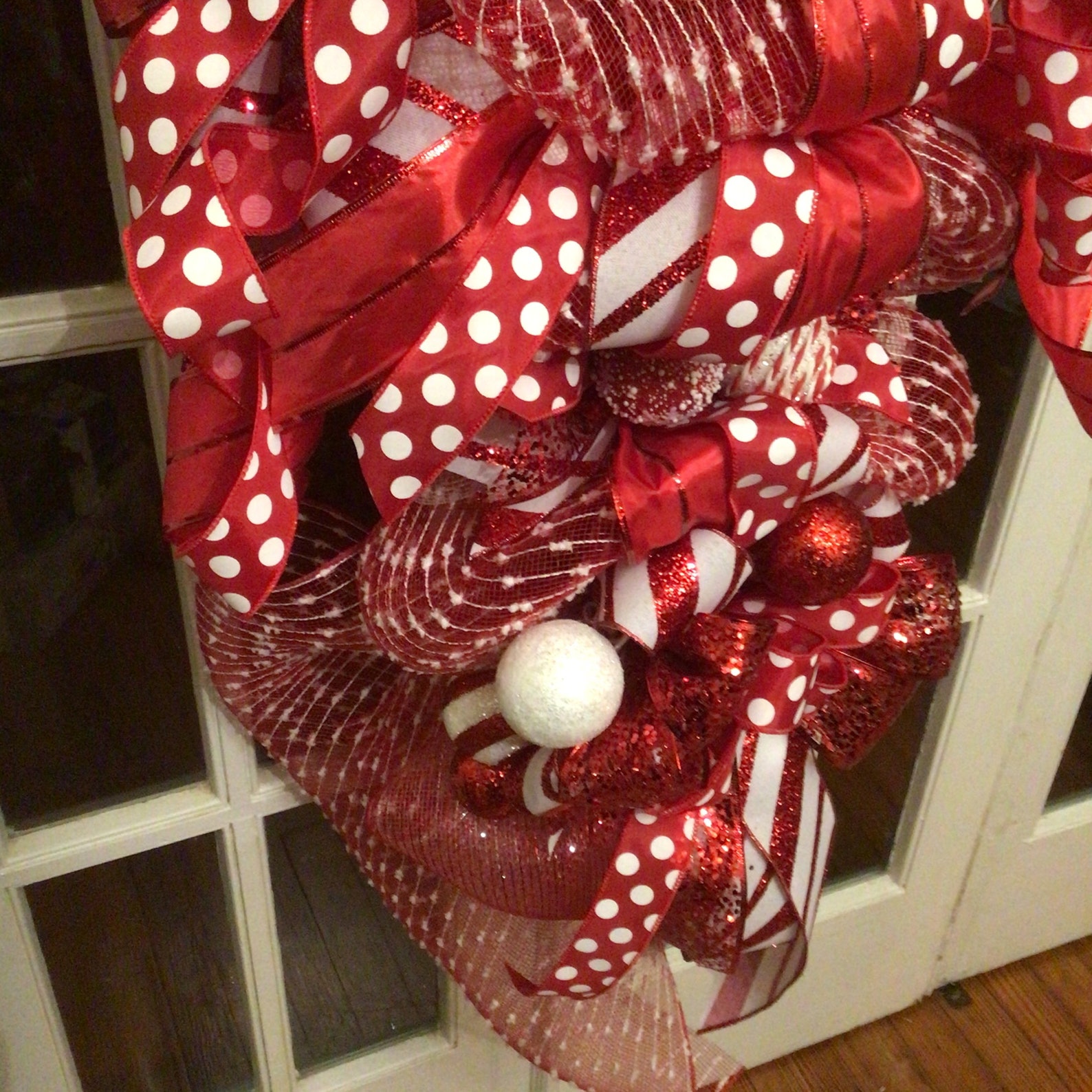 Candy Cane Door Decor, Candy Cane Swag, Candy Cane Wreath, Holiday ...