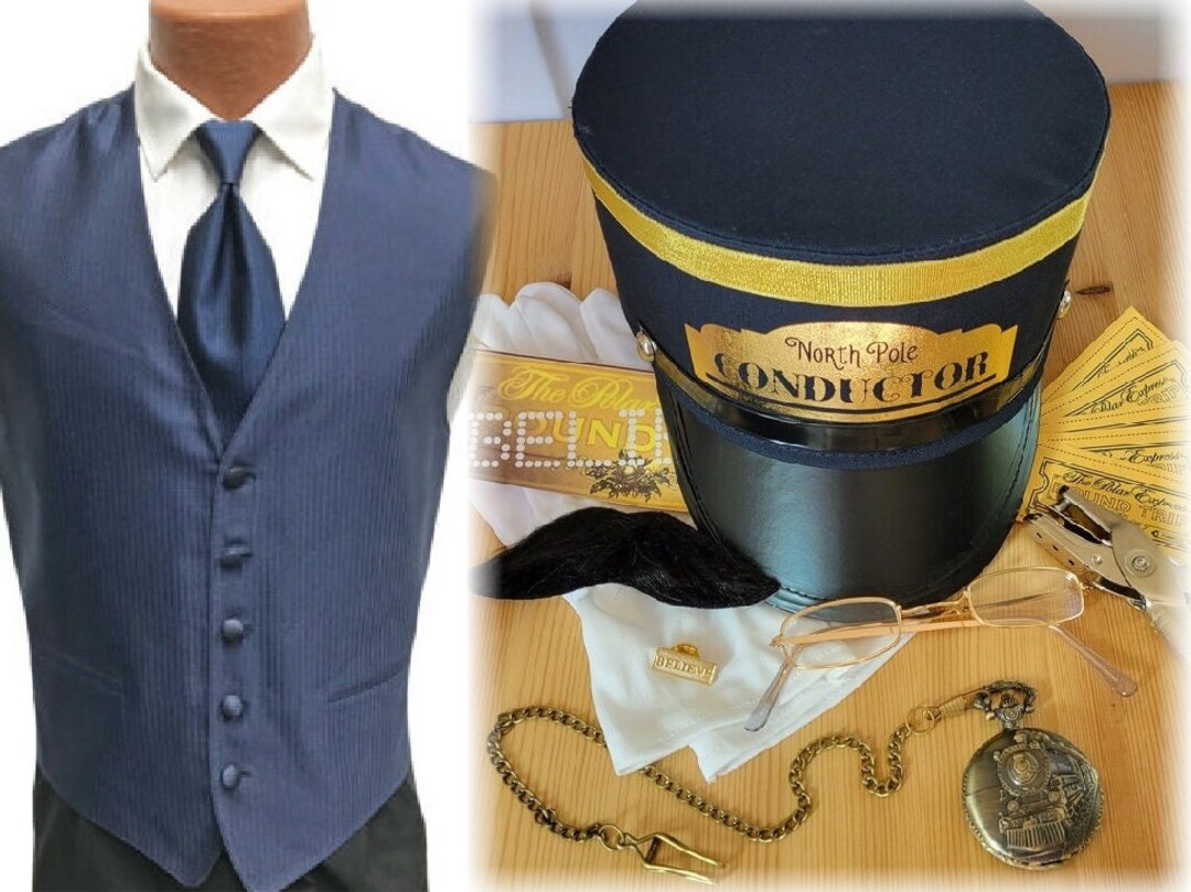 Polar Express Train Conductor Costume for Adults Sizes M-XL - Etsy