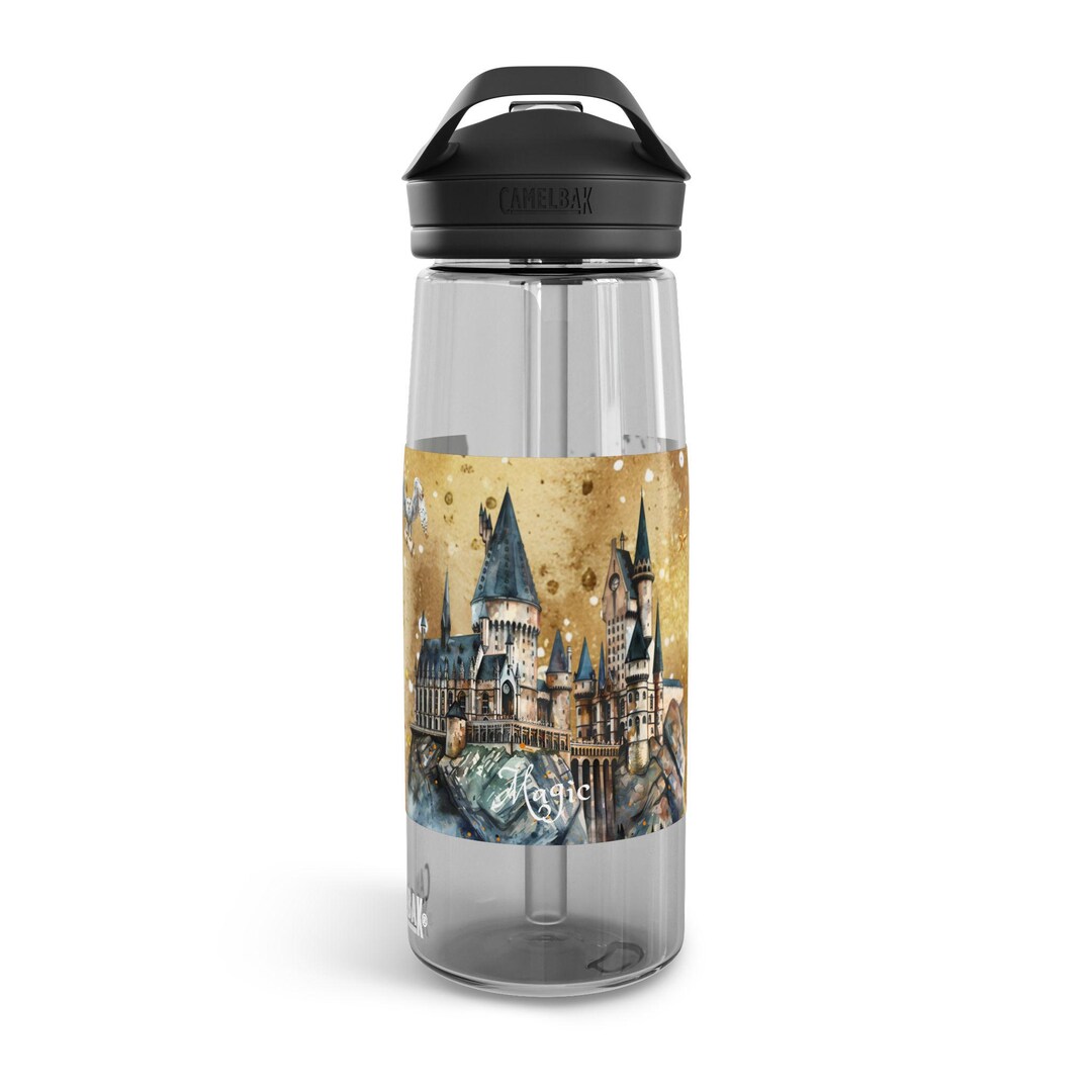 Wizard School Castle Magical Sipper Water Glass Lid W/straw Drinkware ...