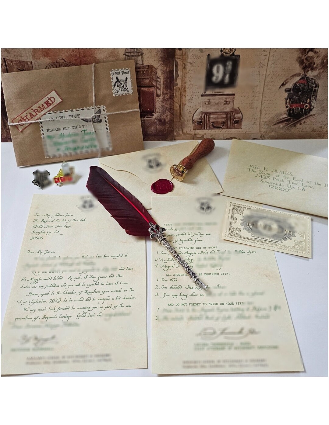 Personalized Deluxe Wizard School Acceptance Letter Pottery Inspired ...