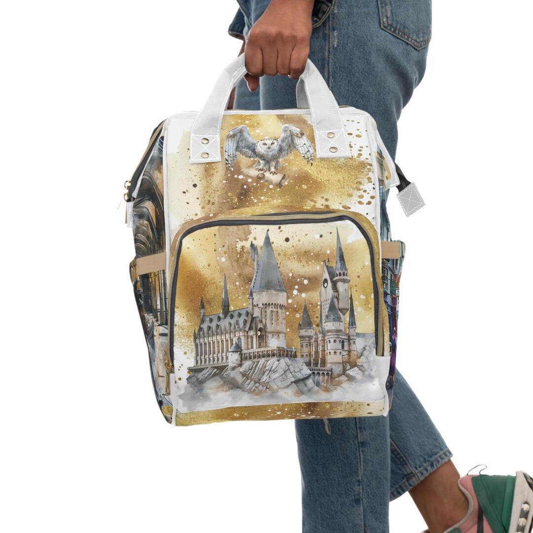 Wizarding World Backpack Gold Watercolor Style Magical Bag House 11th ...