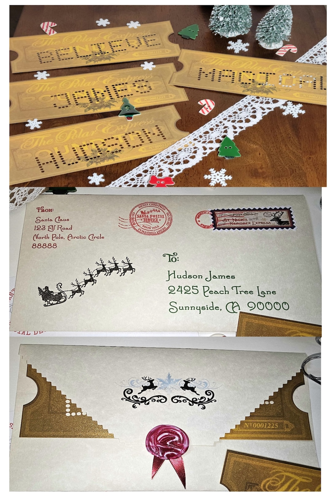 Polar Express Train Ticket BELIEVE or Personalized Punched - Etsy