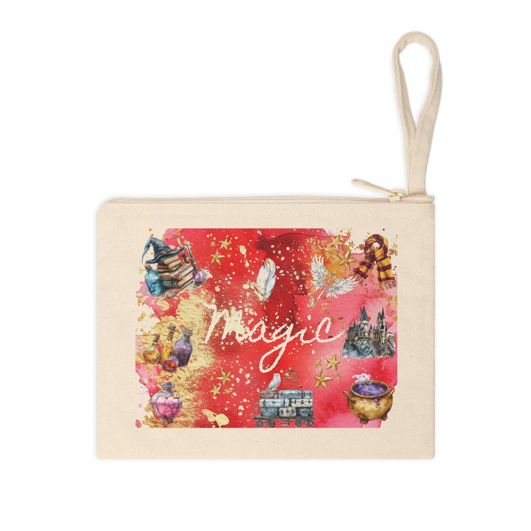 Wizard School Canvas Travel Essentials Pouch Carry on Bag Stocking ...