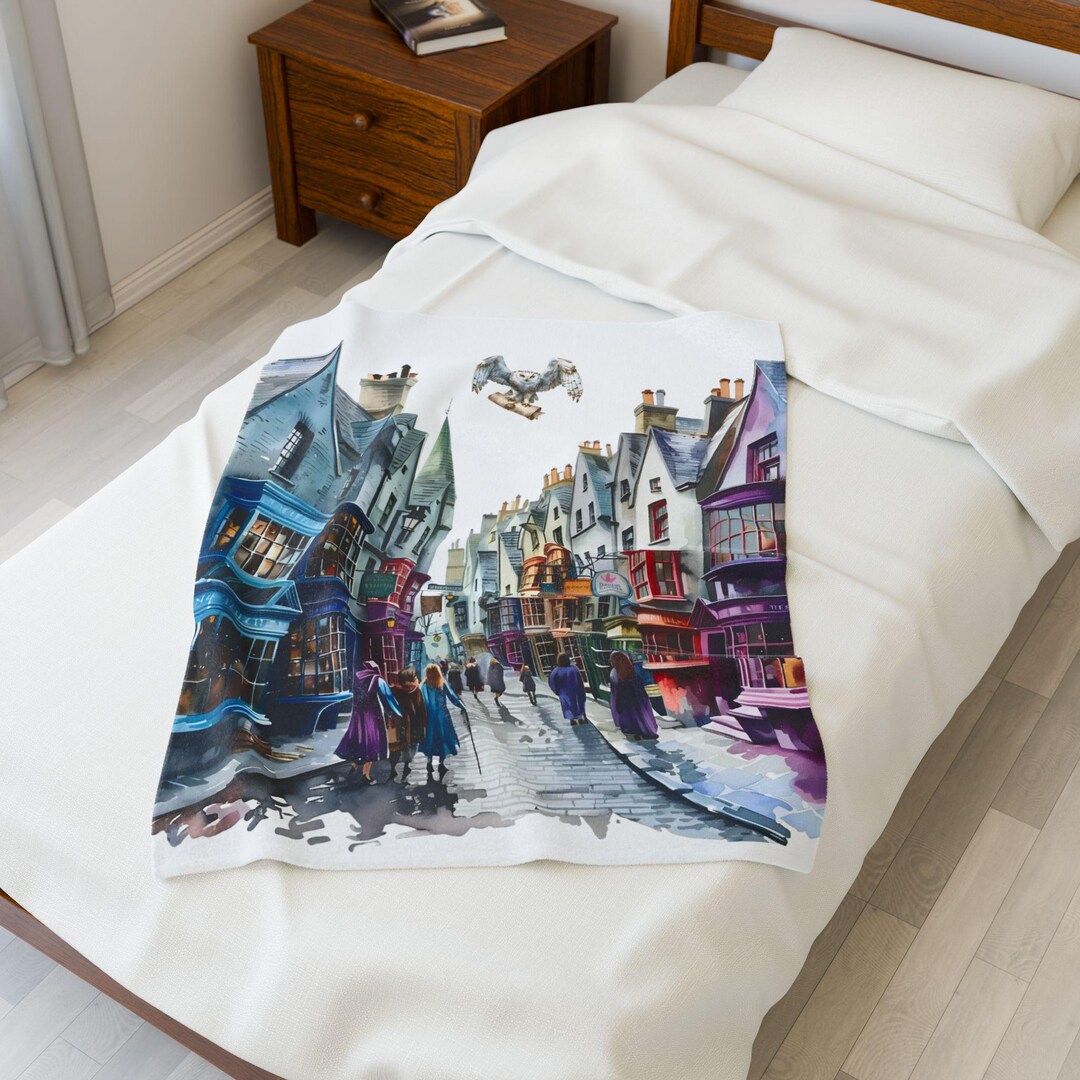 Wizard School Throw Blanket, Best Dorm Gift, Graduation, House Warming ...