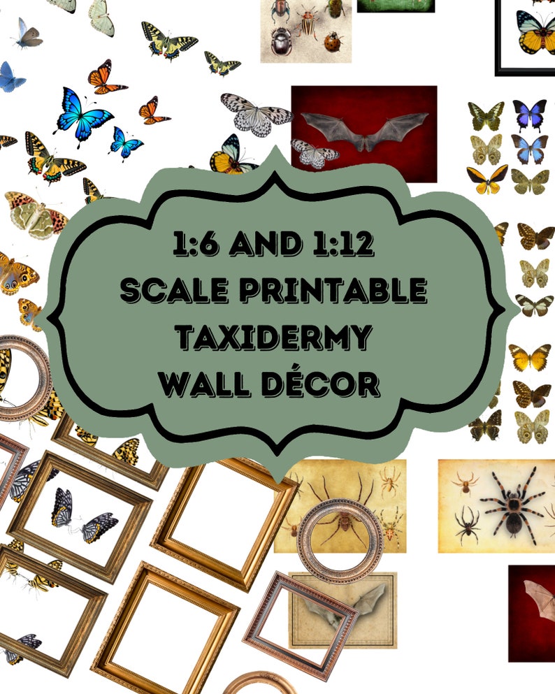 1:12 Scale Dollhouse Miniature Printable PDF Taxidermy - Etsy