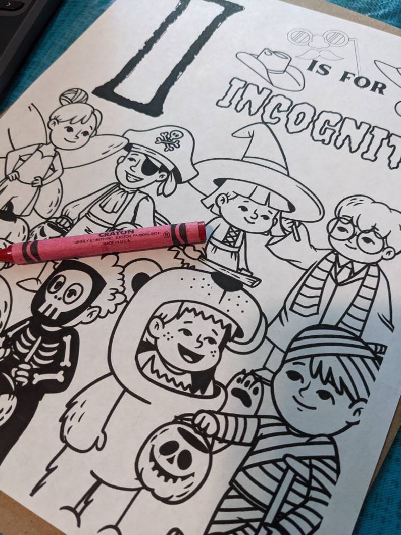 Halloween A-Z Coloring Pages, Fun Fall Activity (digital Download) - Etsy