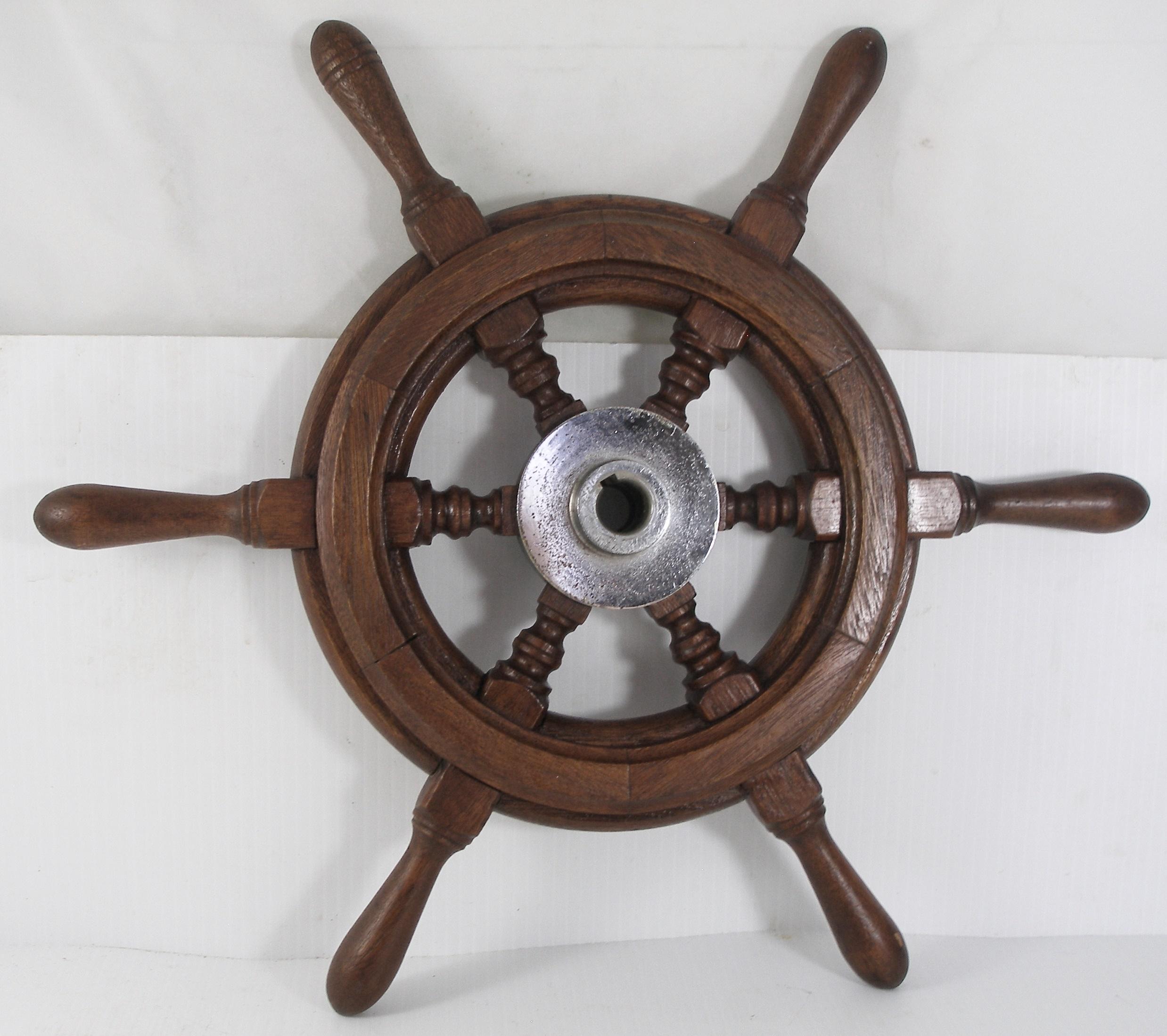 Antique Mahogany Helm Ship Wheel 17.5" , 1970's. Nautical Gift - Etsy