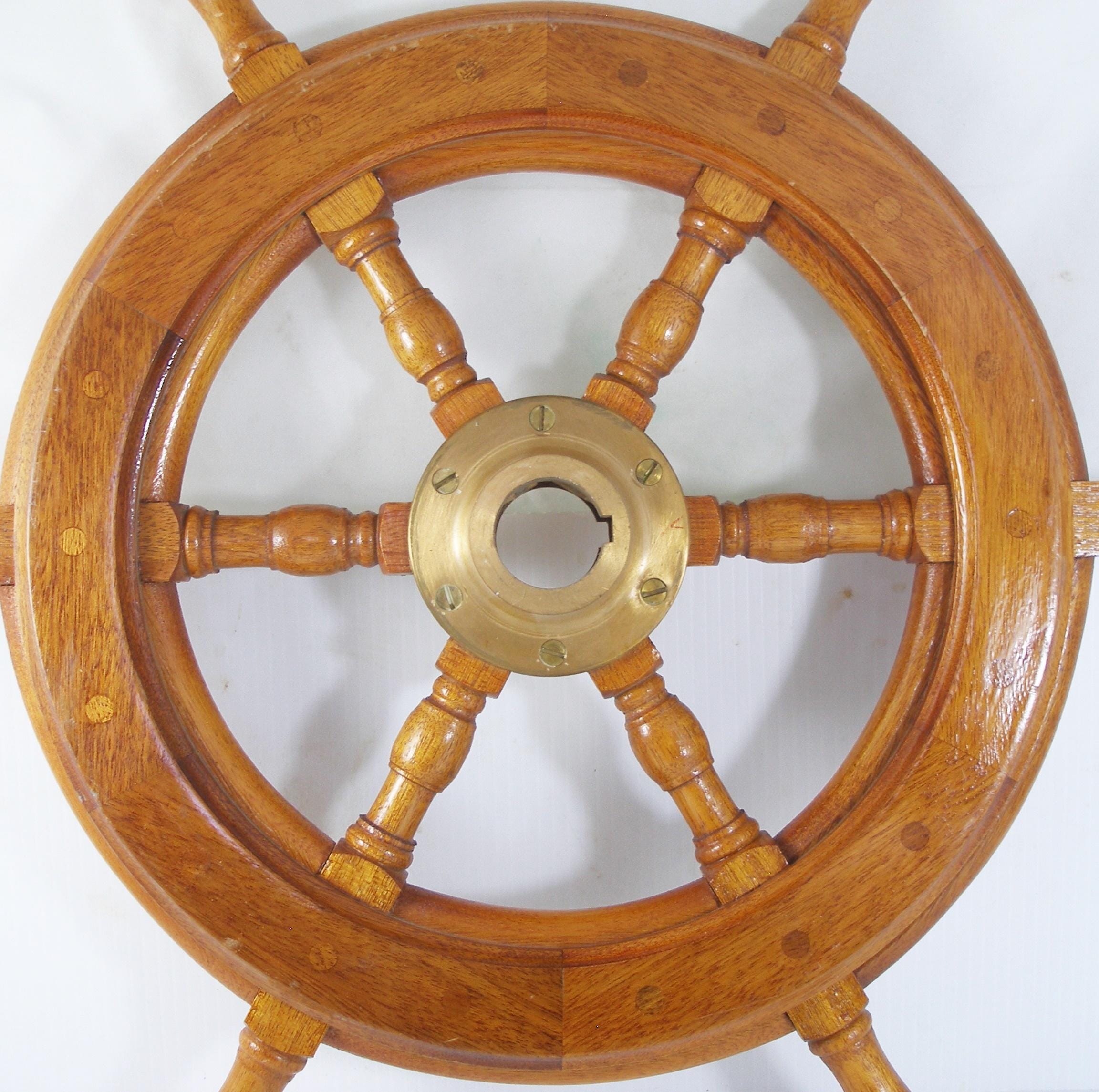 New 24"teak Ship Wheel, Was a Display Wheel at a Marina in Port St ...
