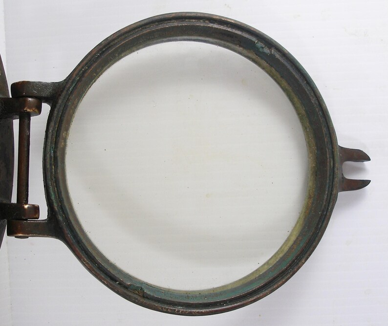 Vintage Bronze Porthole From Boat Built in 1928 , 6" Window, Nautical ...
