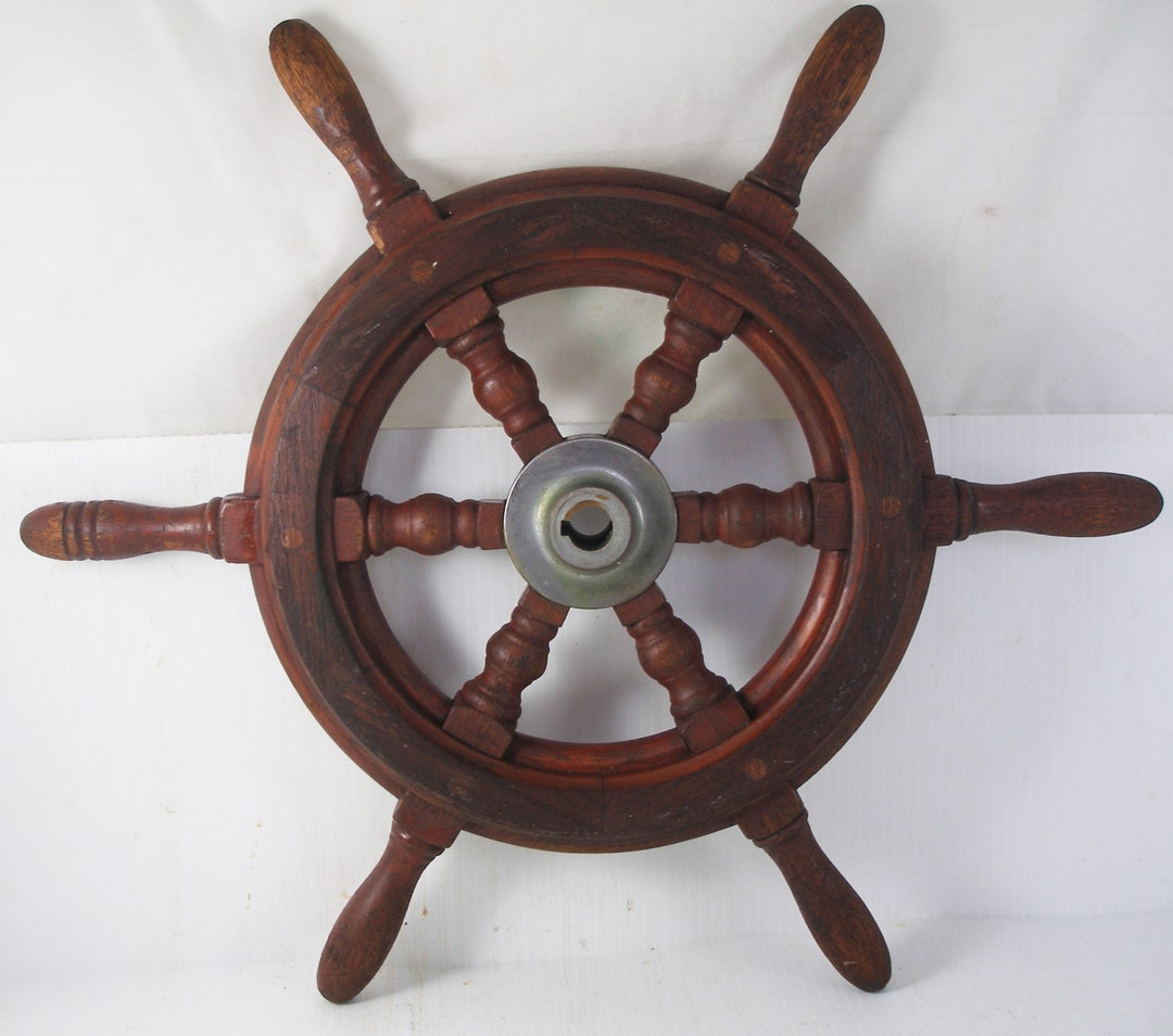 Antique Mahogany Helm Ship Wheel 20 , 1960's , Nautical Gift - Etsy