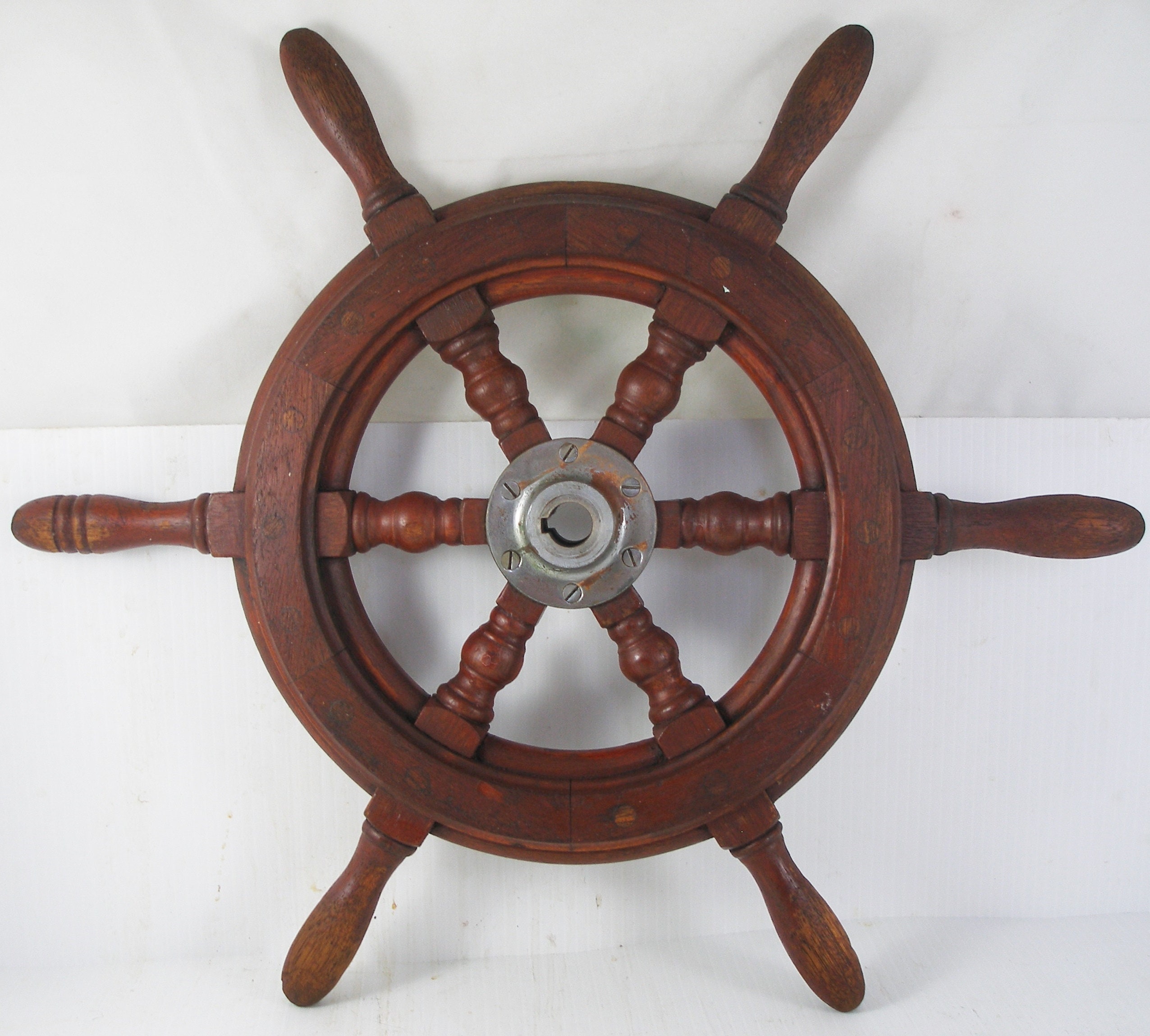 Antique Mahogany Helm Ship Wheel 20 , 1960's , Nautical Gift - Etsy