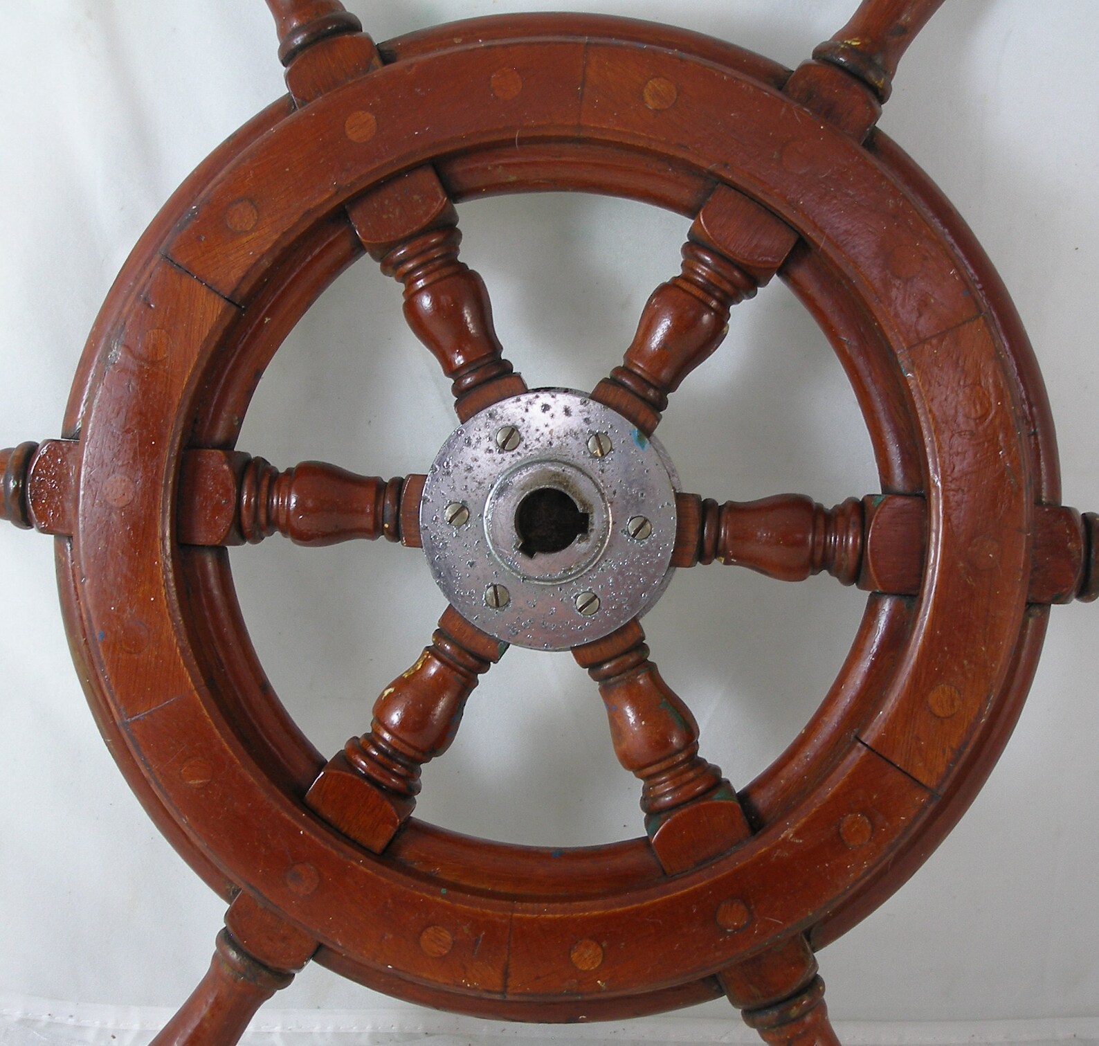 Antique salvaged Helm Wheel Ship wheel 19.5 Mahogany | Etsy
