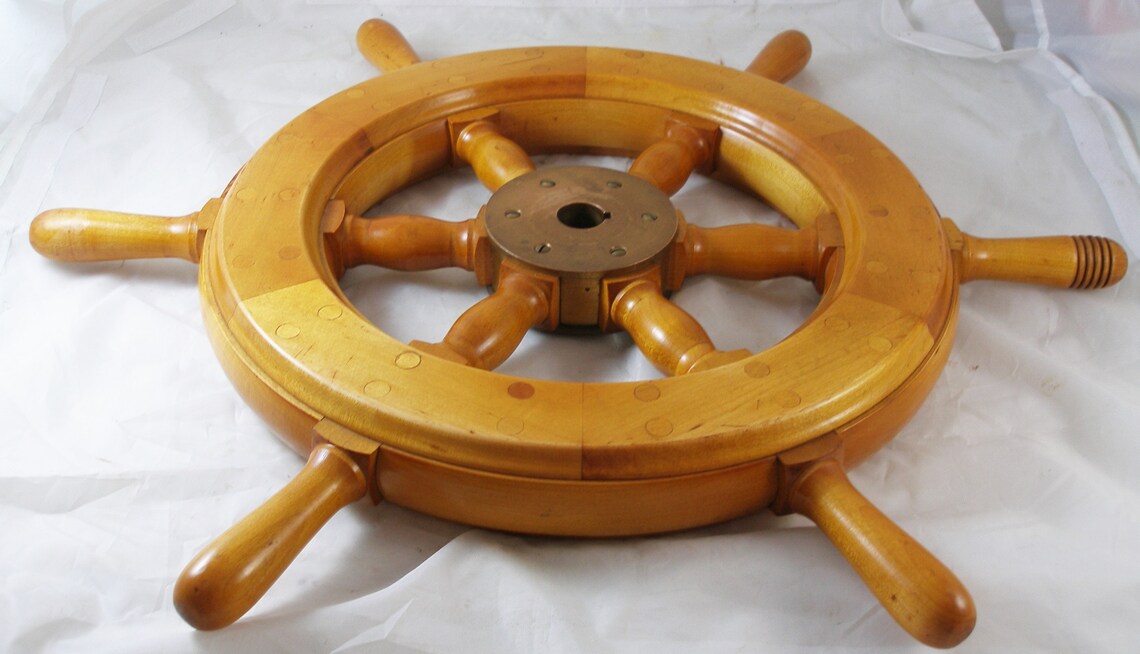 Antique salvaged Helm Wheel Ship wheel 24 Teak Helms | Etsy