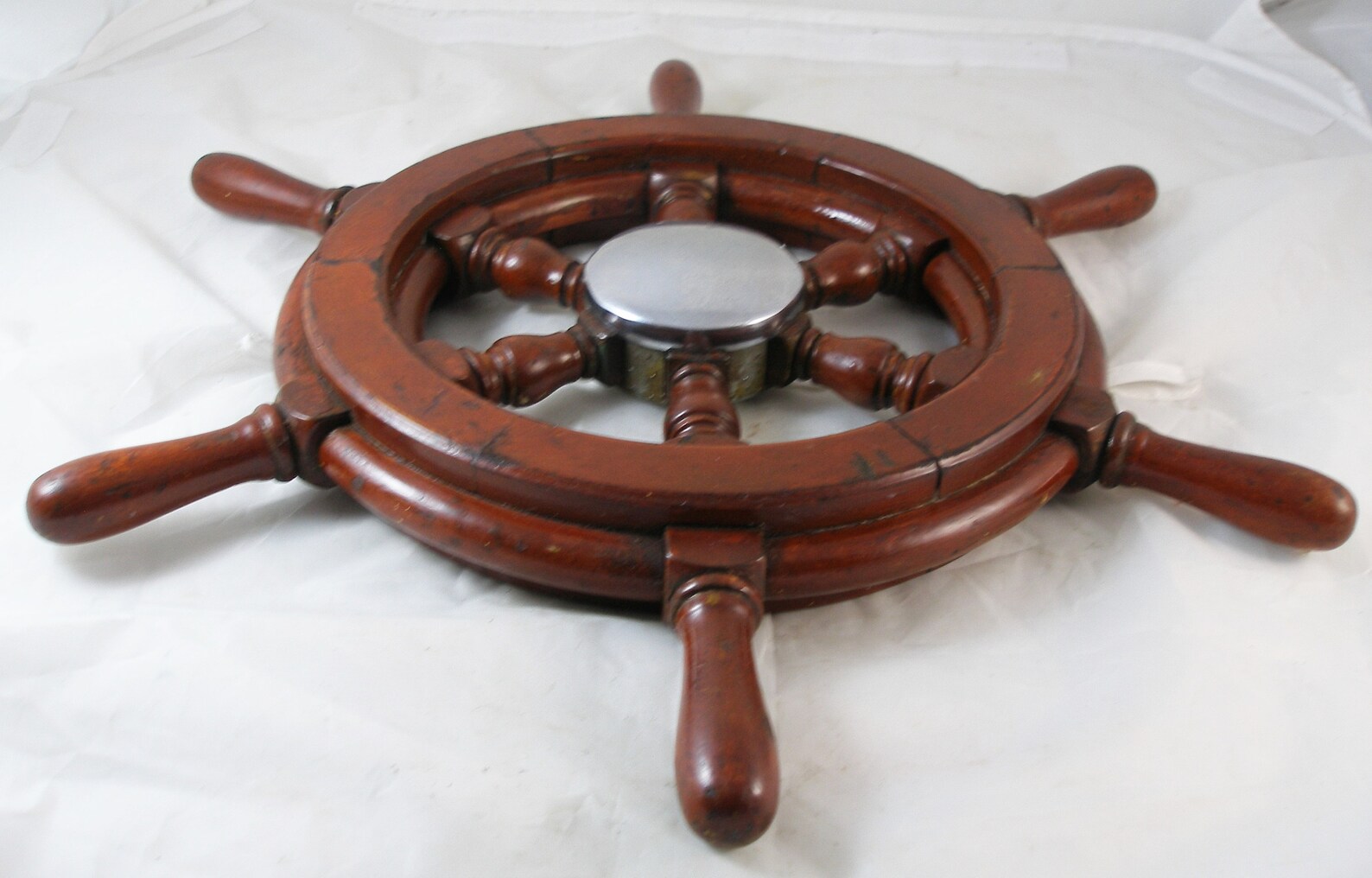 Antique salvaged Helm Wheel Ship wheel 19.5 Mahogany | Etsy