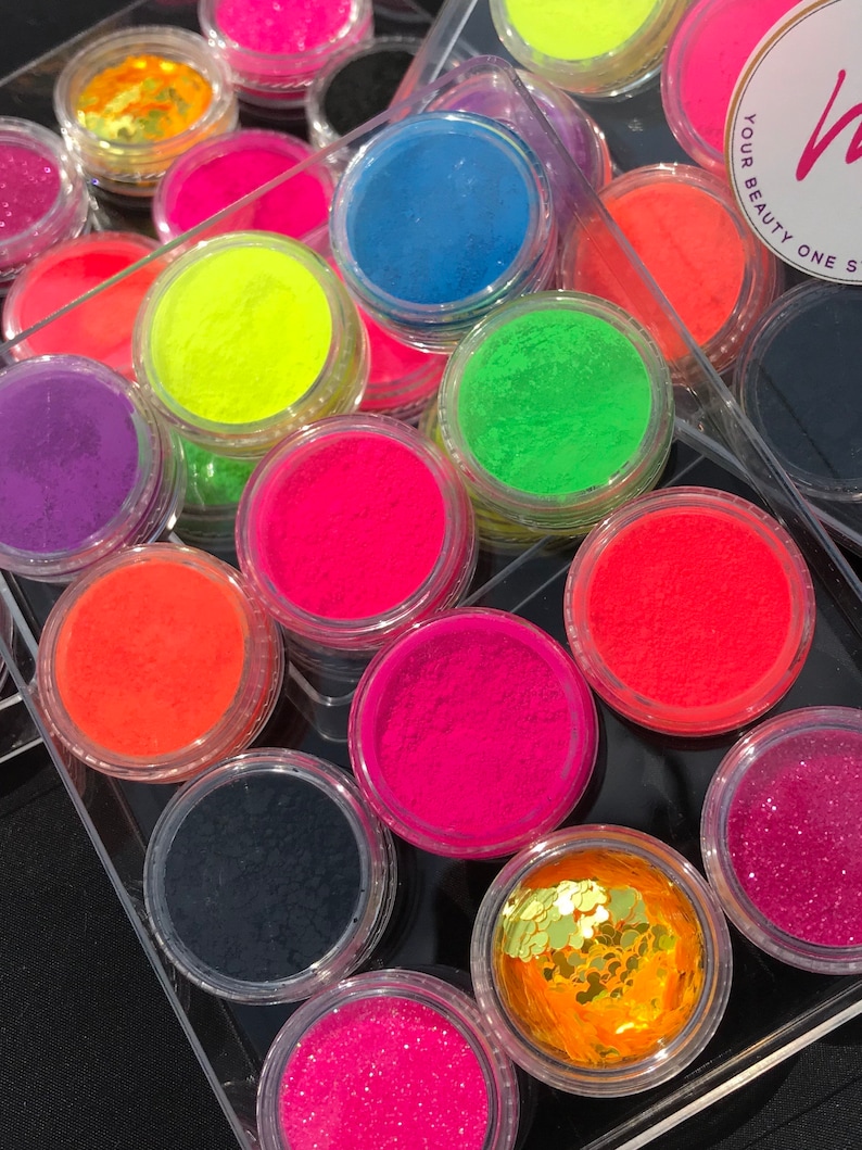 Neon Bright Matte Eyeshadow Palette Pigment VEGAN Mica - Etsy