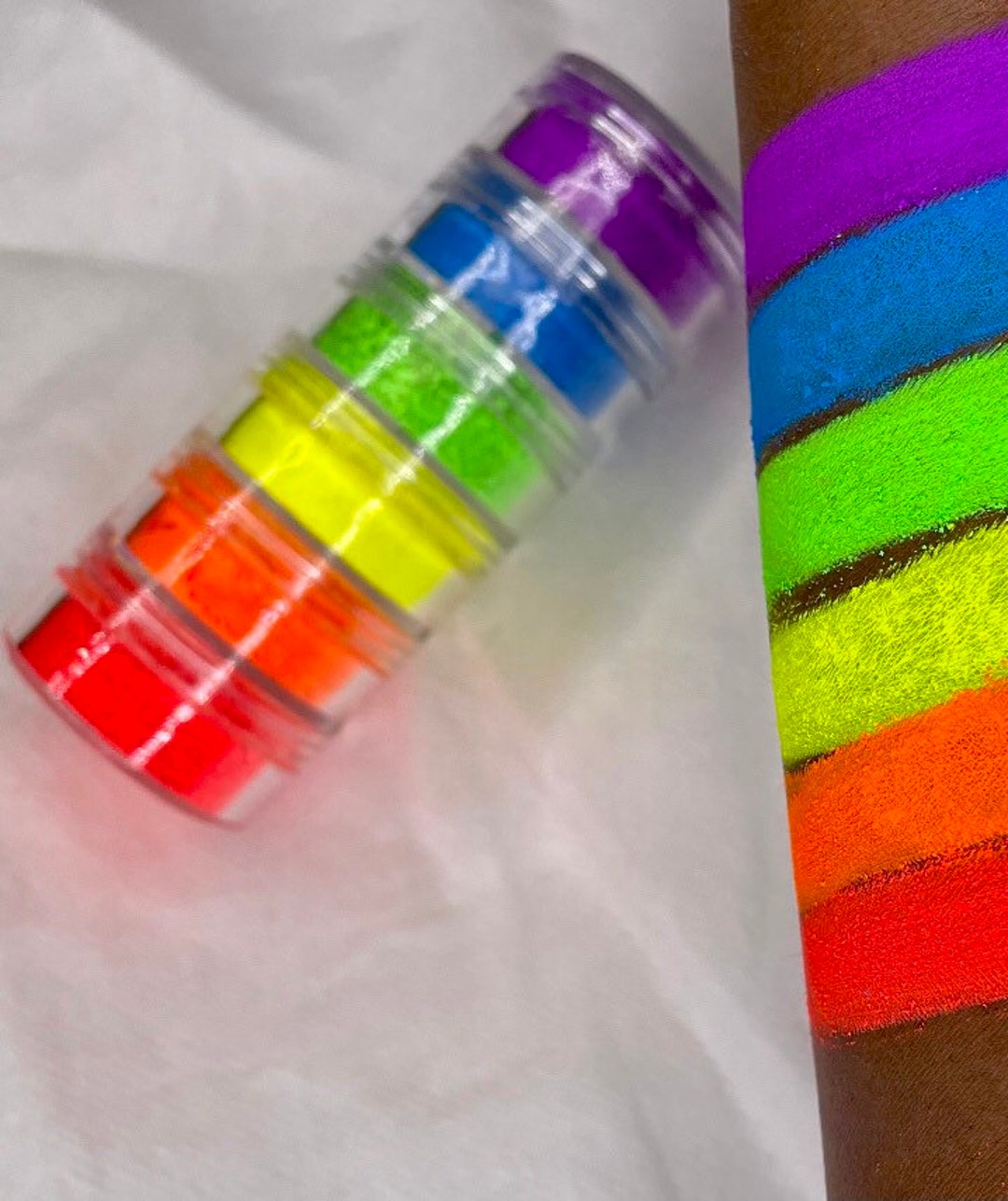 Neon Mica Pigment Stack: UV Blacklight Glow, Vegan Makeup, DIY Crafts ...
