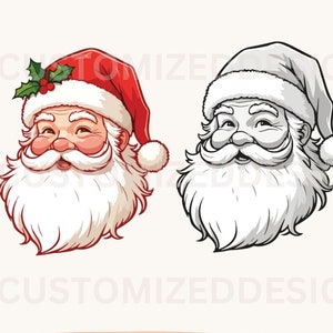Retro Santa Christmas PNG SVG Sublimation Design Gift, Vintage ...