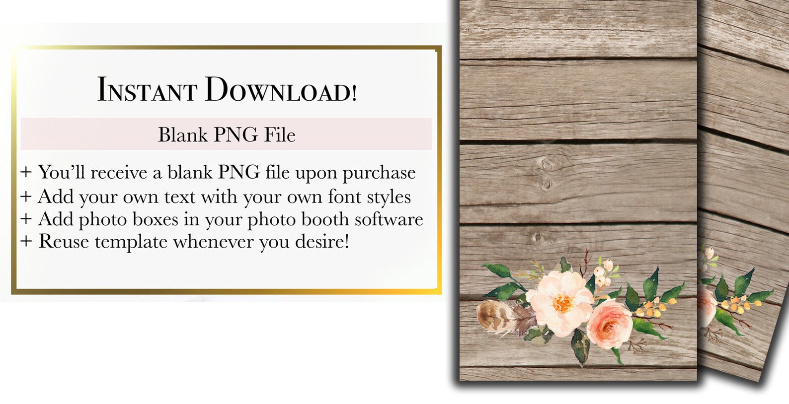EDITABLE Photo Booth Template, Photo Booth Template, Customized Photo ...