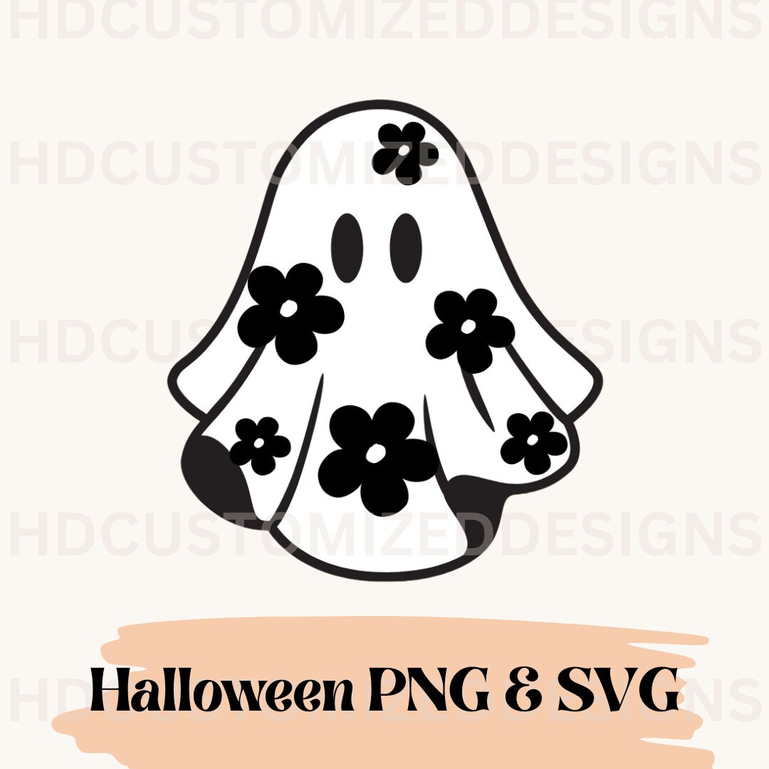 DAISY GHOST Svg, Png, Cute Ghost Halloween SVG, Halloween Svg Design ...