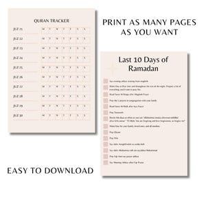 Ramadan Planner, Ramadan 2025 Planner Organizer, Ramadan Fast Tracker ...