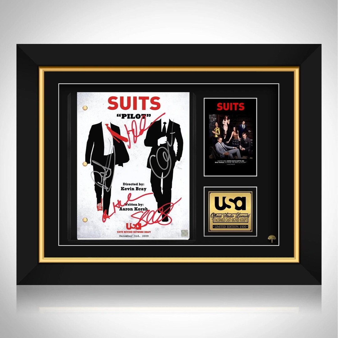 Suits Script Limited Signature Edition Custom Frame - Etsy