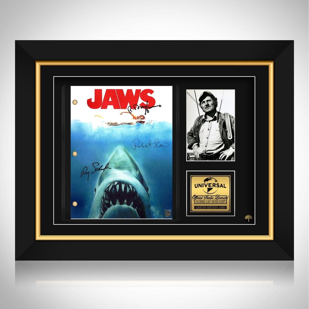 Jaws Movie Script Limited Signature Edition Custom Frame - Etsy