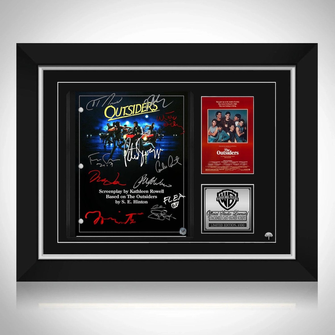 The Outsiders Script Limited Signature Edition Custom Frame - Etsy