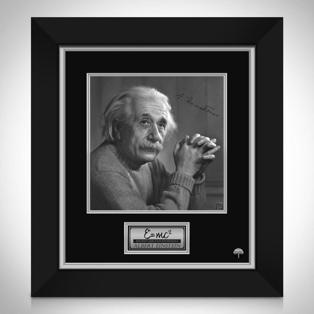 Albert Einstein Memorial Photo Limited Signature Edition Custom Frame ...
