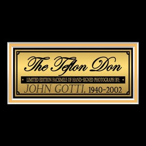 John Gotti Photo Limited Signature Edition Custom Frame - Etsy