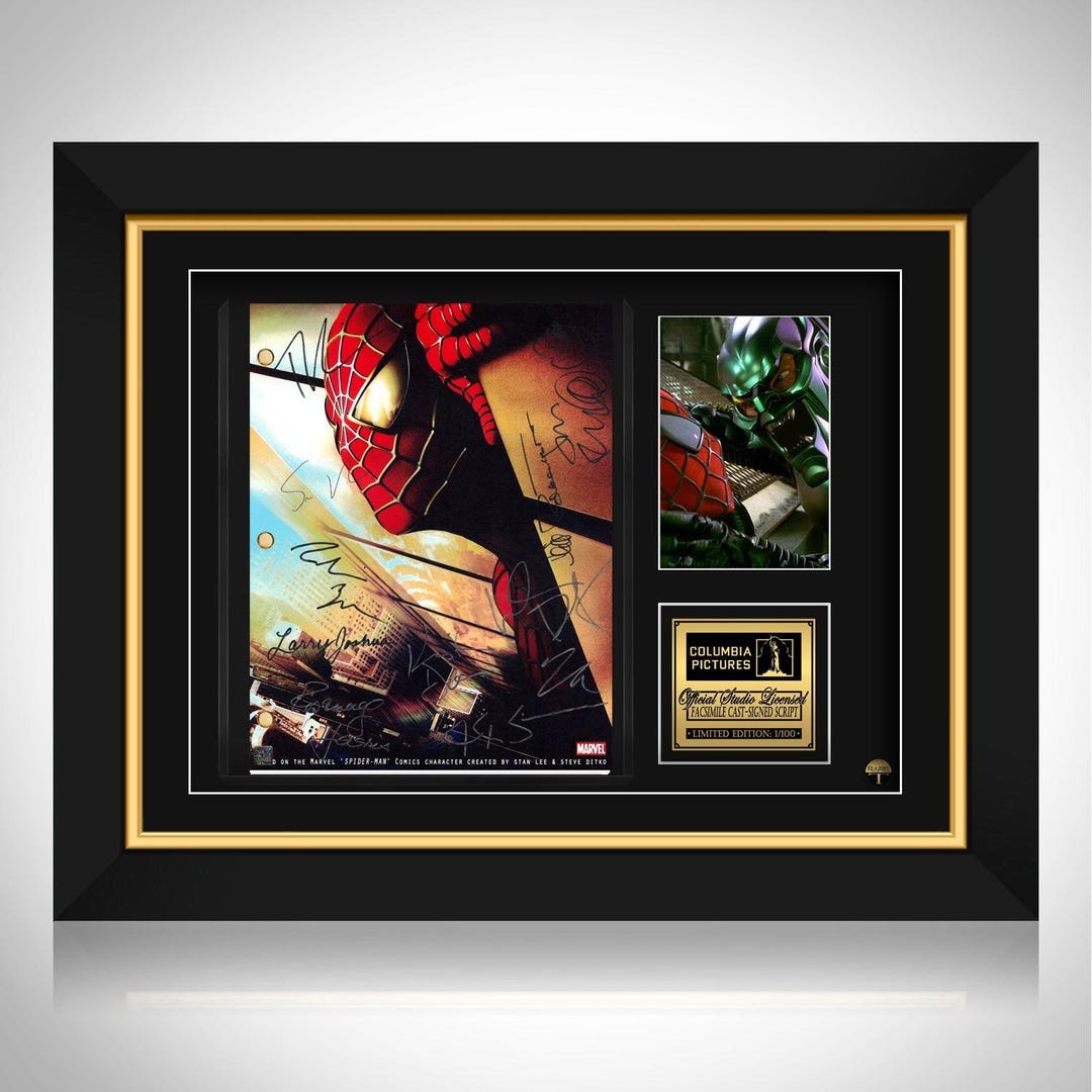 Spiderman Movie Script Limited Signature Edition Custom Frame - Etsy