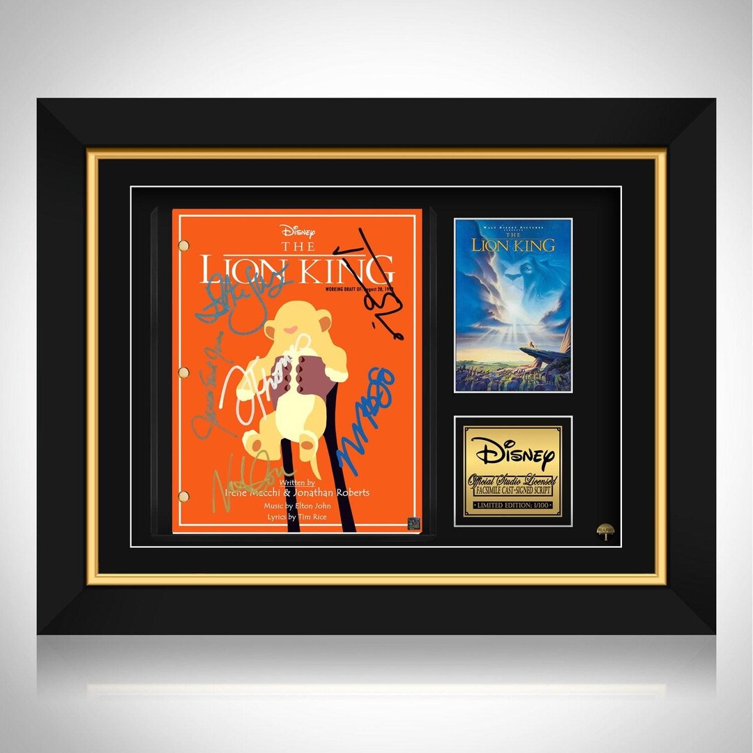 The Lion King Script Limited Signature Edition Custom Frame - Etsy