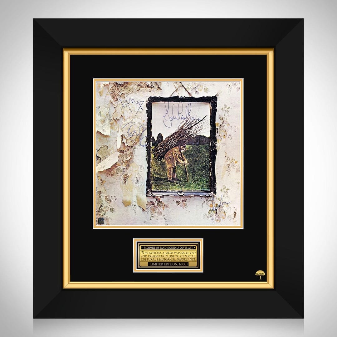 Led Zeppelin IV Limited Signature Edition LP Cover Custom Frame - Etsy