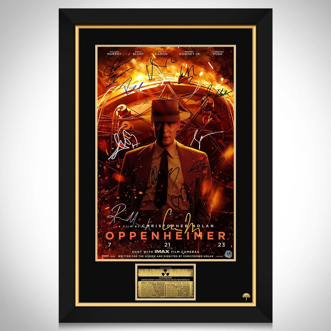 Oppenheimer Mini Poster Limited Signature Edition Custom Frame - Etsy