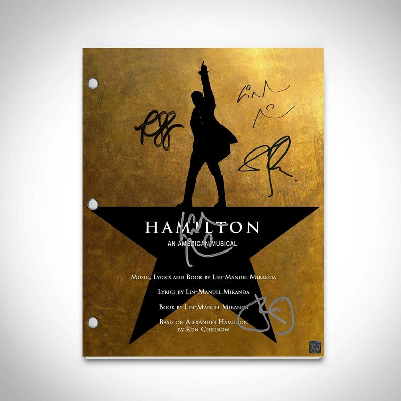Hamilton Musical Script Limited Signature Edition Custom Frame - Etsy