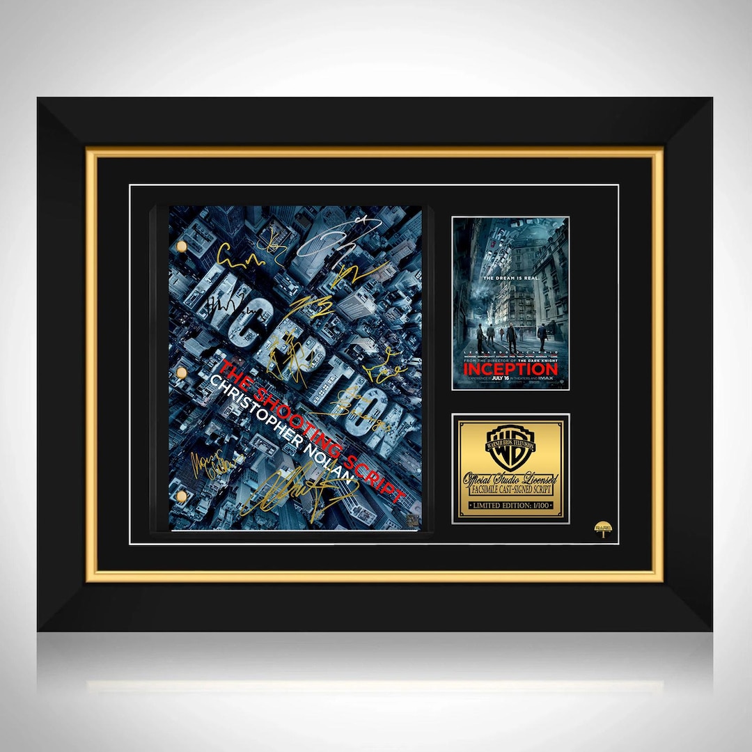 Inception Movie Script Limited Signature Edition Custom Frame - Etsy
