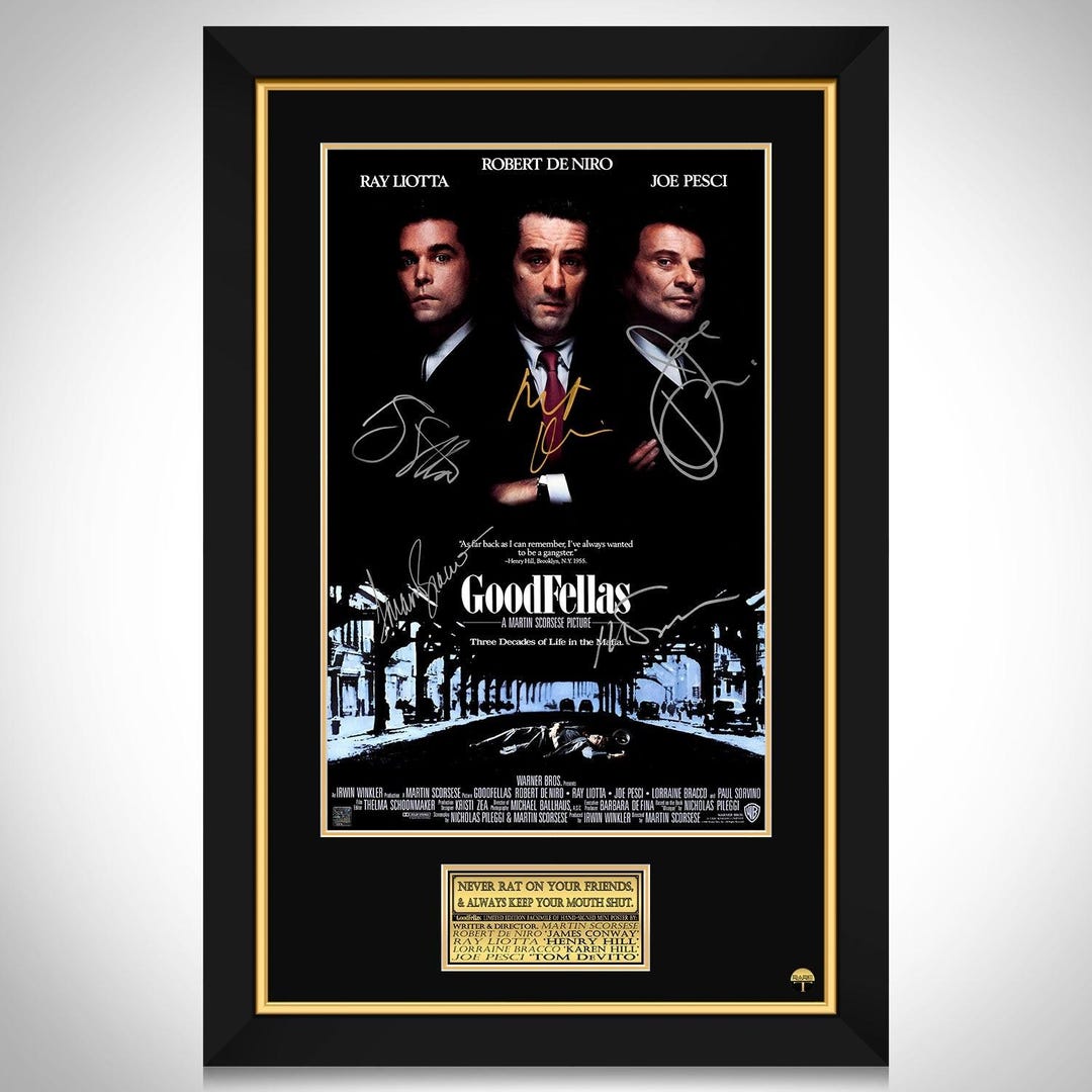 Goodfellas Movie Mini Poster Limited Signature Edition Custom Frame - Etsy