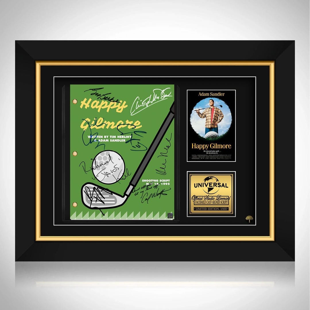 Happy Gilmore Script Limited Signature Edition Custom Frame - Etsy