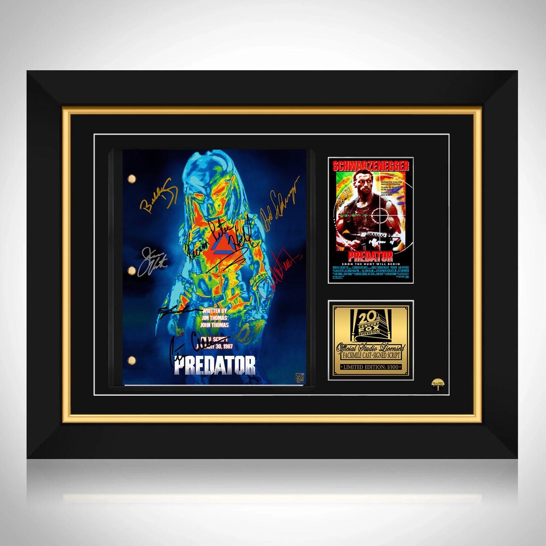 Predator (1987) Script Limited Signature Edition Custom Frame - Etsy