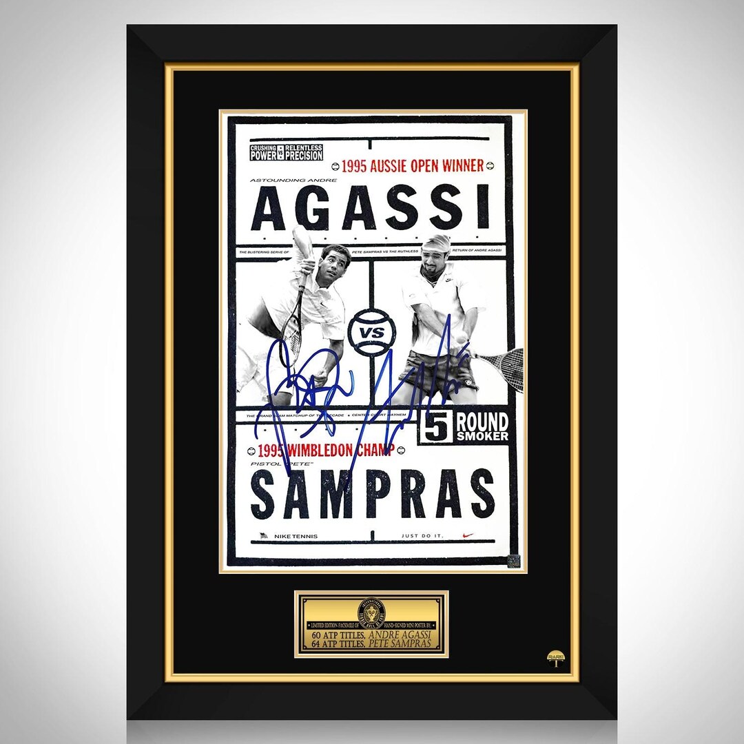 Andre Agassi Vs Pete Sampras Epic Rivalry Photo Limited Signature ...