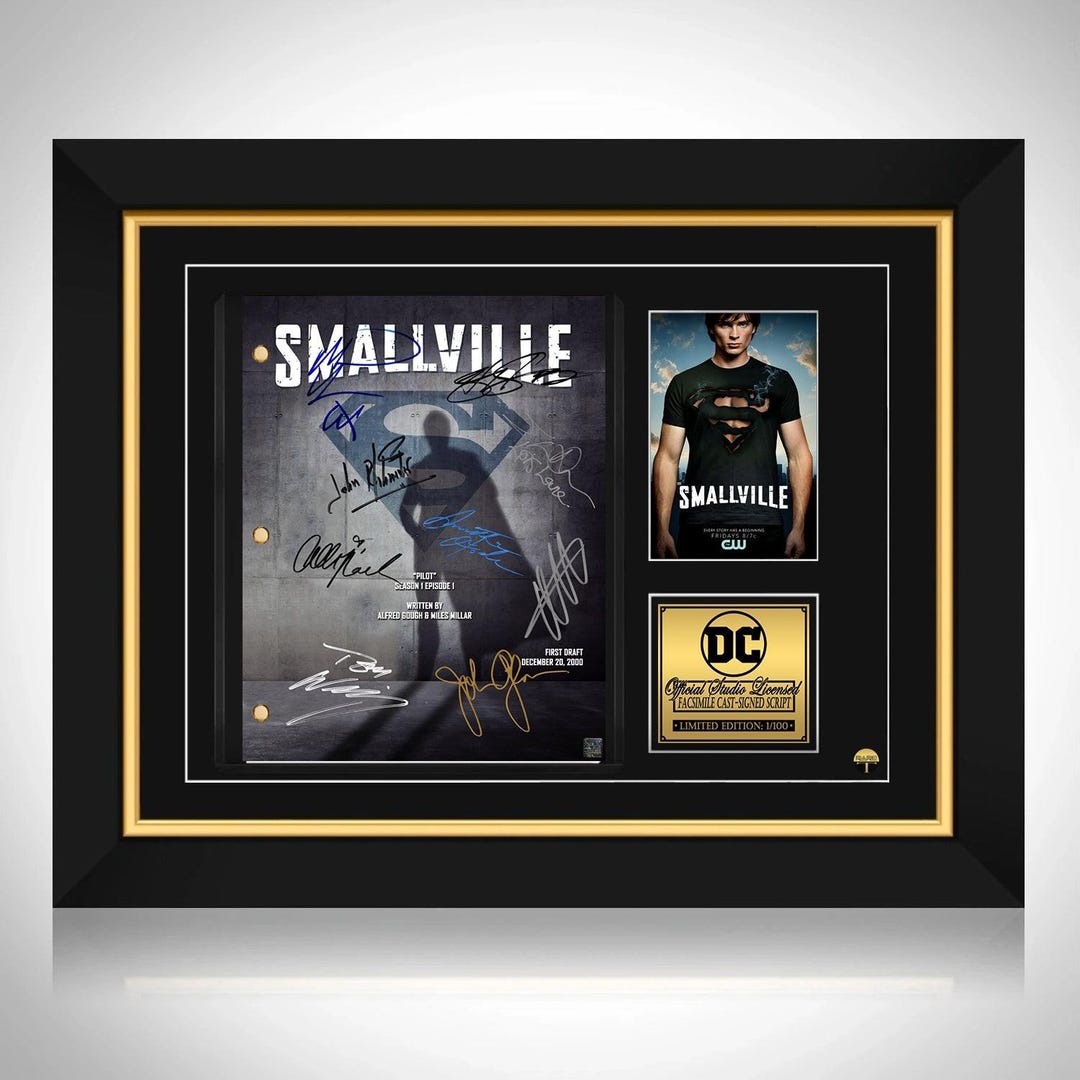 Smallville TV Show Script Limited Signature Edition Custom Frame - Etsy