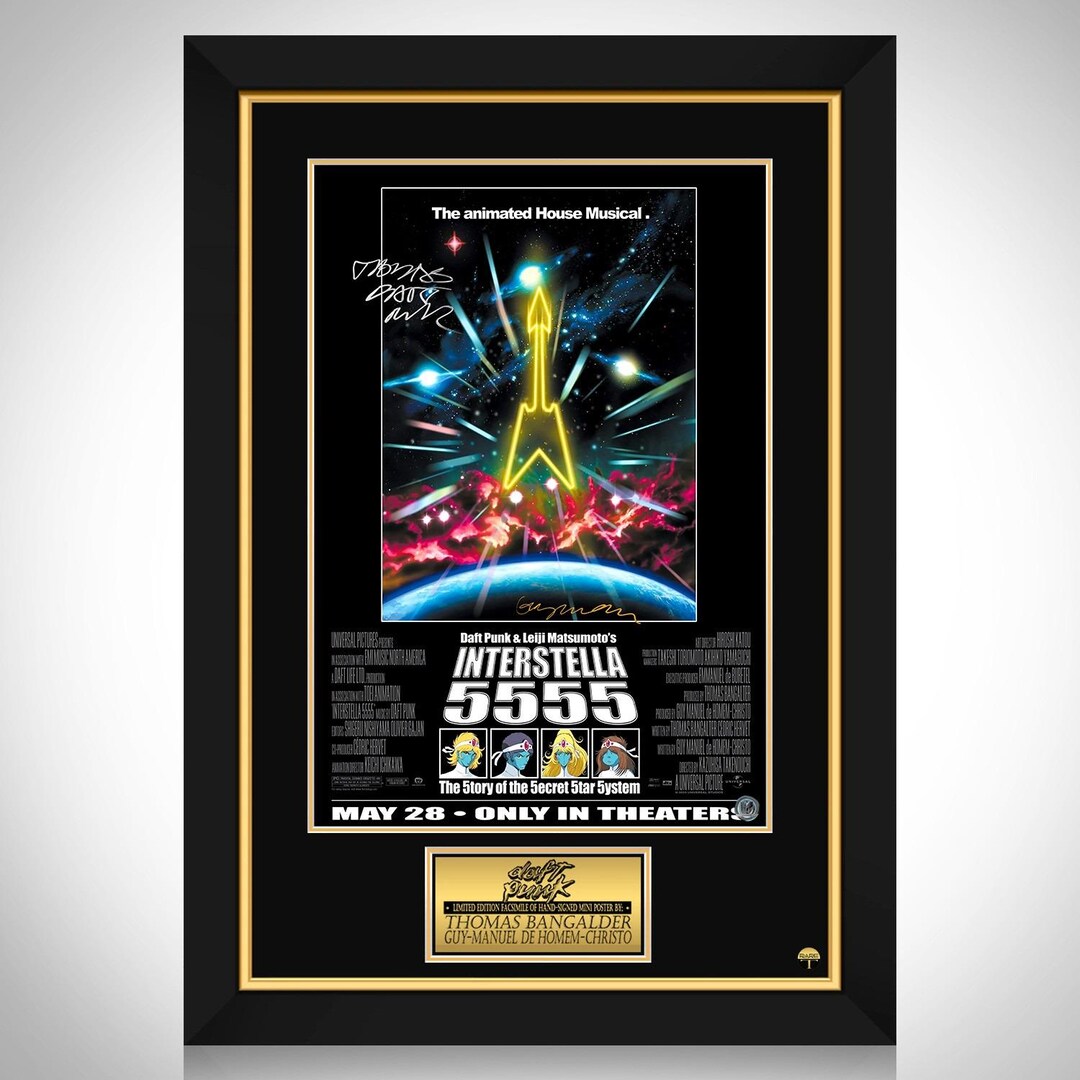 Daft Punk's Interstella 5555 Mini Poster Limited Signature Edition Custom Frame - Etsy