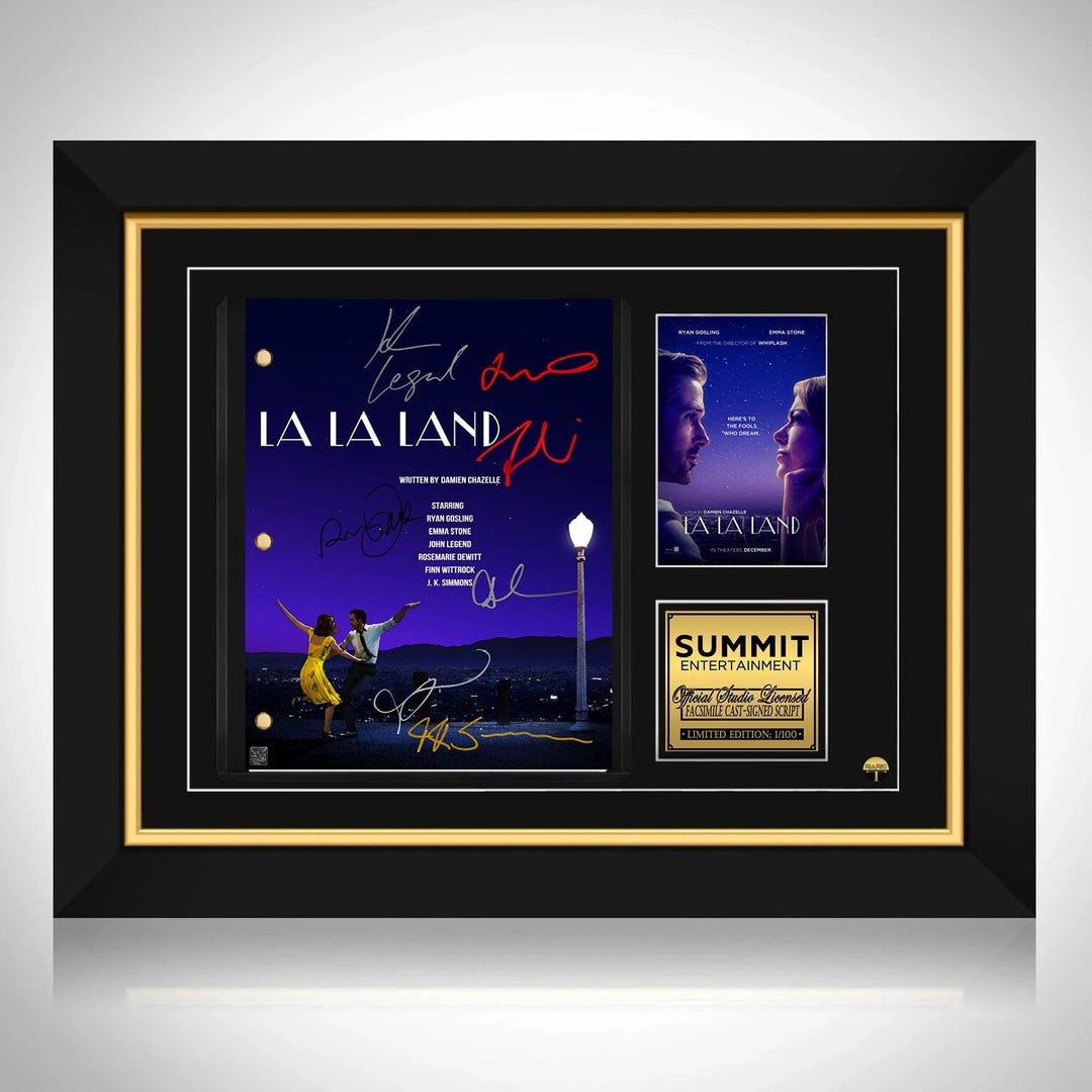La La Land Script Limited Signature Edition Custom Frame - Etsy