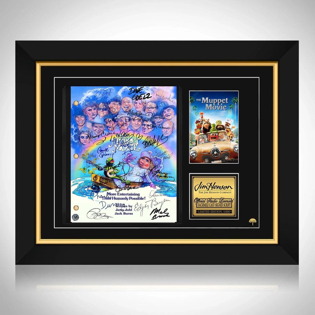 The Muppet Movie 1979 Script Limited Signature Edition Custom Frame - Etsy